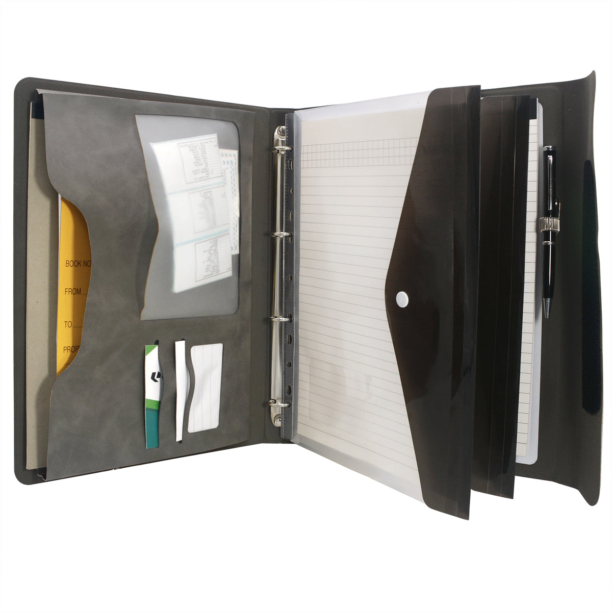 Padfolio Ring Binder with Whiteboard Clipboard and Expanded Document B ...