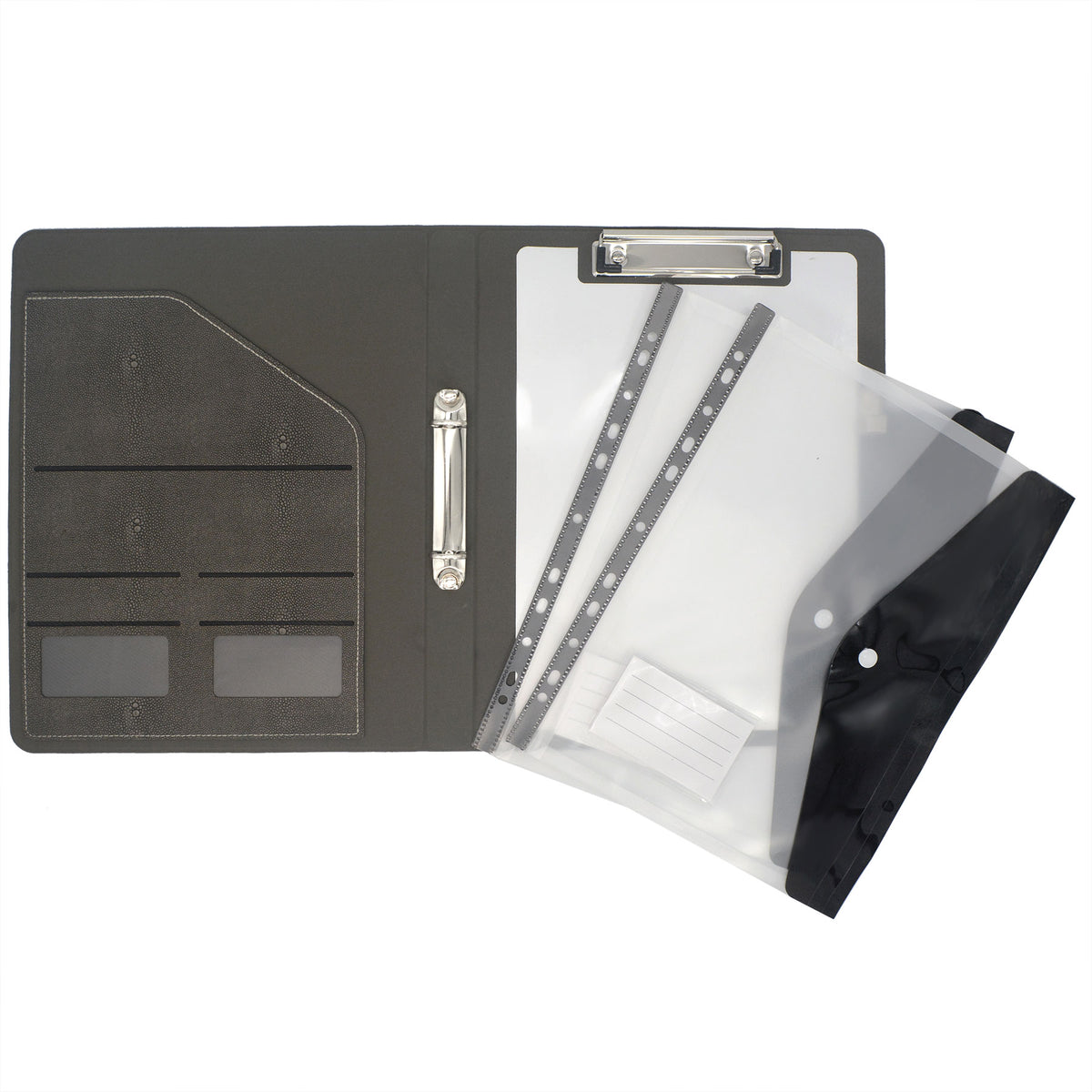 2-Ring Binder Padfolio with Whiteboard Clipboard and Expanded Document ...