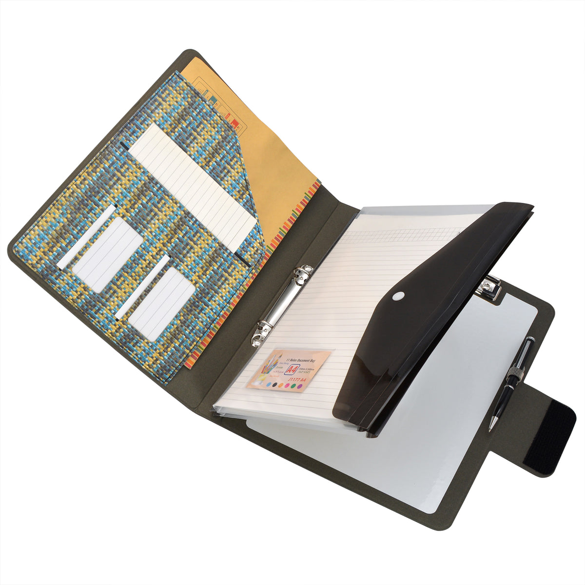 Pixel Style Portfolio Whiteboard Padfolio with Expanded Document Bag ...